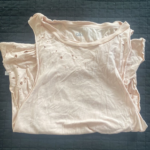 ALO Yoga | Tops | Alo Distressed Tank | Poshmark